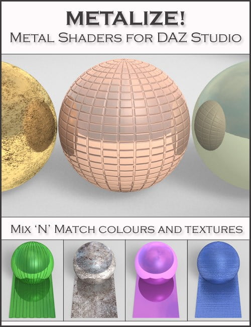 Metalize! Shader Presets for DAZ Studio ⋆ Freebies Daz 3D