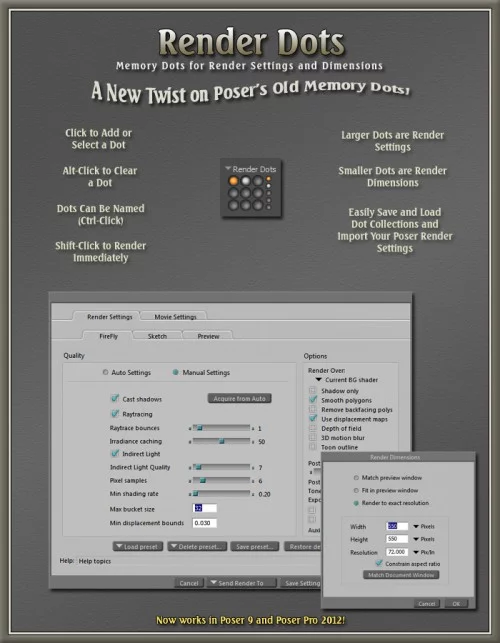 Render Dots ⋆ Freebies Daz 3D