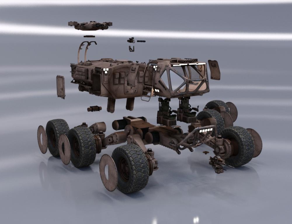 HVPC Combat Manned Rover ⋆ Freebies Daz 3D
