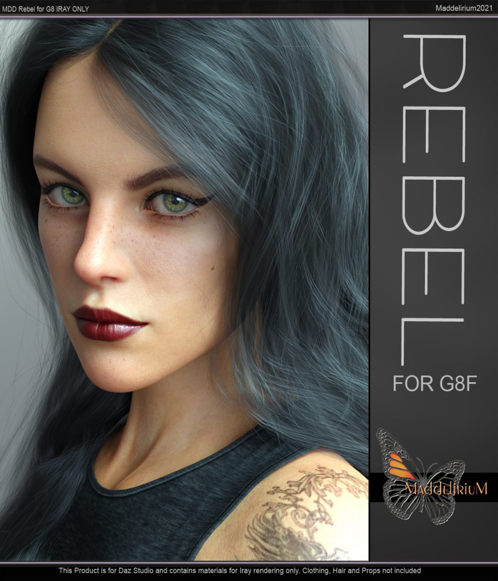 MDD Rebel for G8F (IRAY Only) ⋆ Freebies Daz 3D