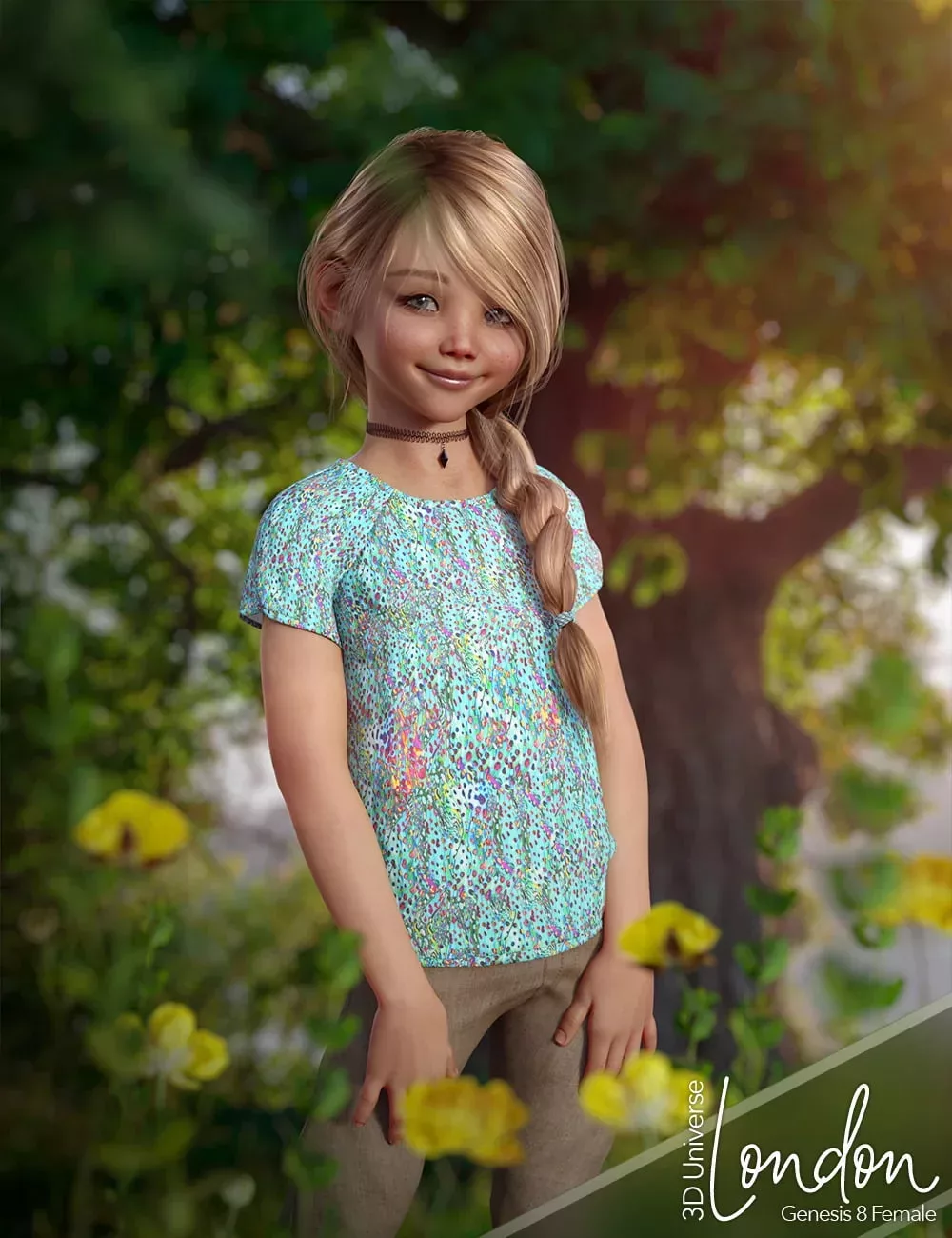 London Character and Hair for Genesis 8 Females ⋆ Freebies Daz 3D