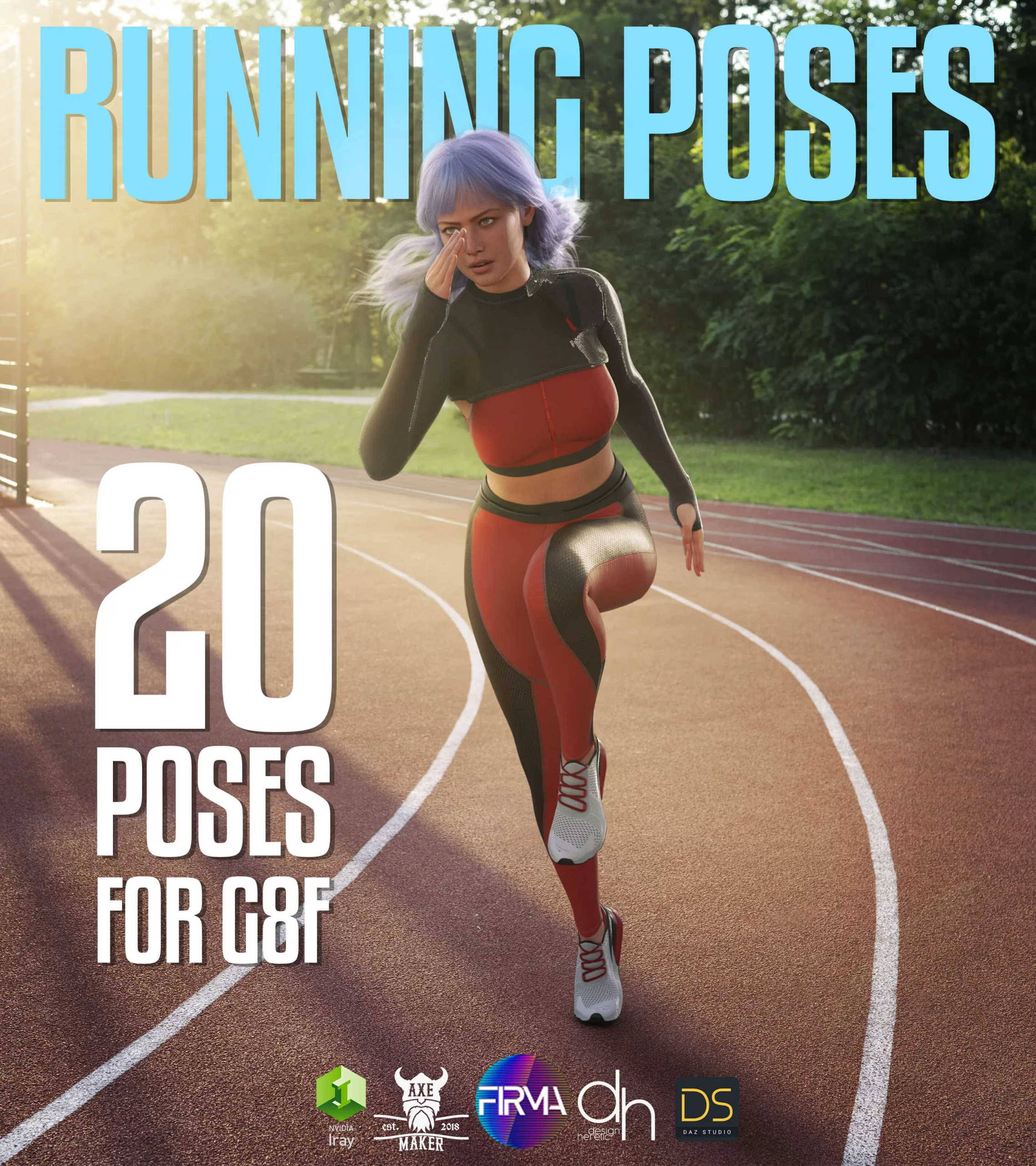 Running Poses - Pose Pack ⋆ Freebies Daz 3D
